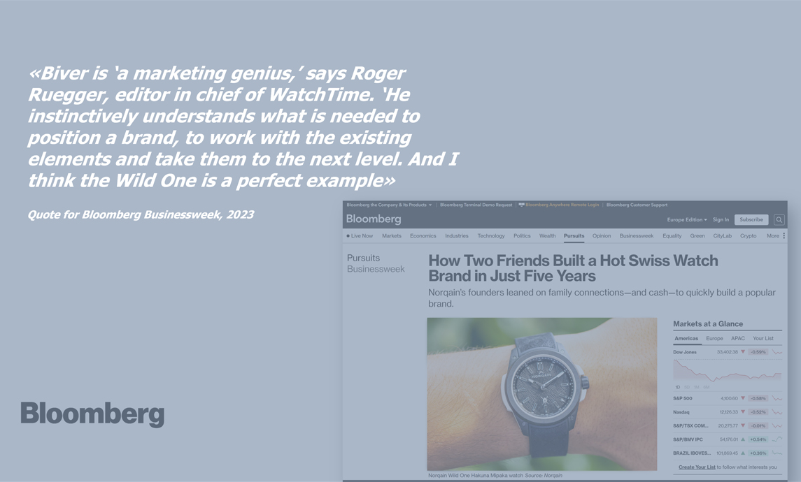 “Norqain’s Success Story” – Quotes for Bloomberg